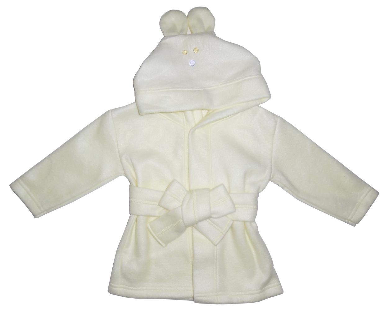 Unisex 100% Polyester Fleece Robe With Hoodie Yellow Newborn - Walmart.com